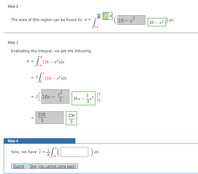 Solved Step 2 The area of this region can be found by | Chegg.com