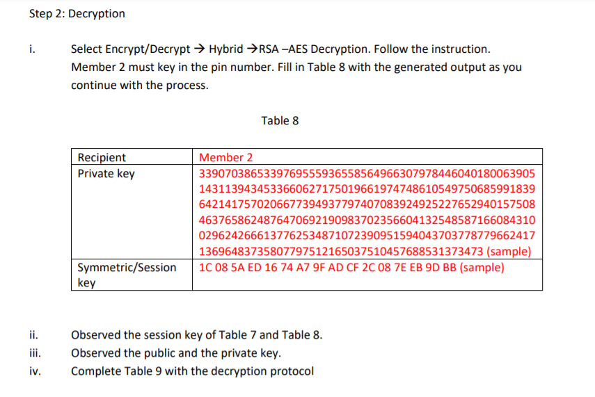 Solved C. Hybrid Cryptographic System: RSA and AES Since is | Chegg.com