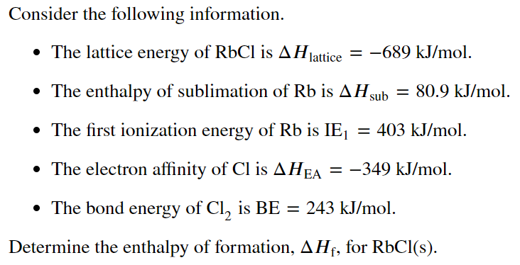 Solved Consider the following information. • The lattice | Chegg.com