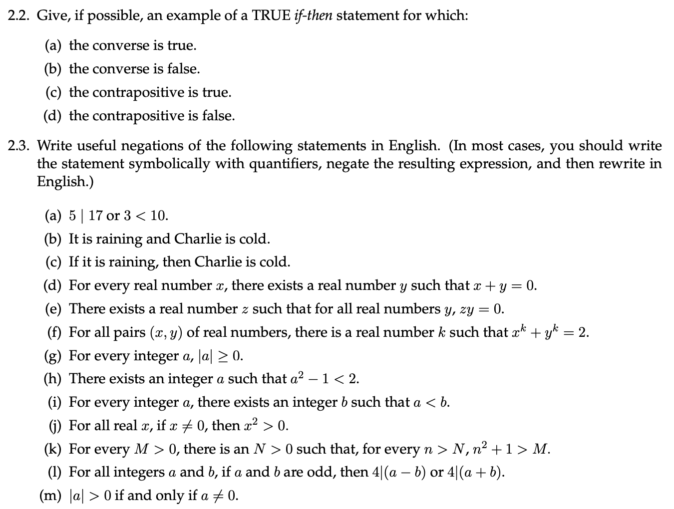 Solved Give, if possible, an example of a TRUE if-then | Chegg.com