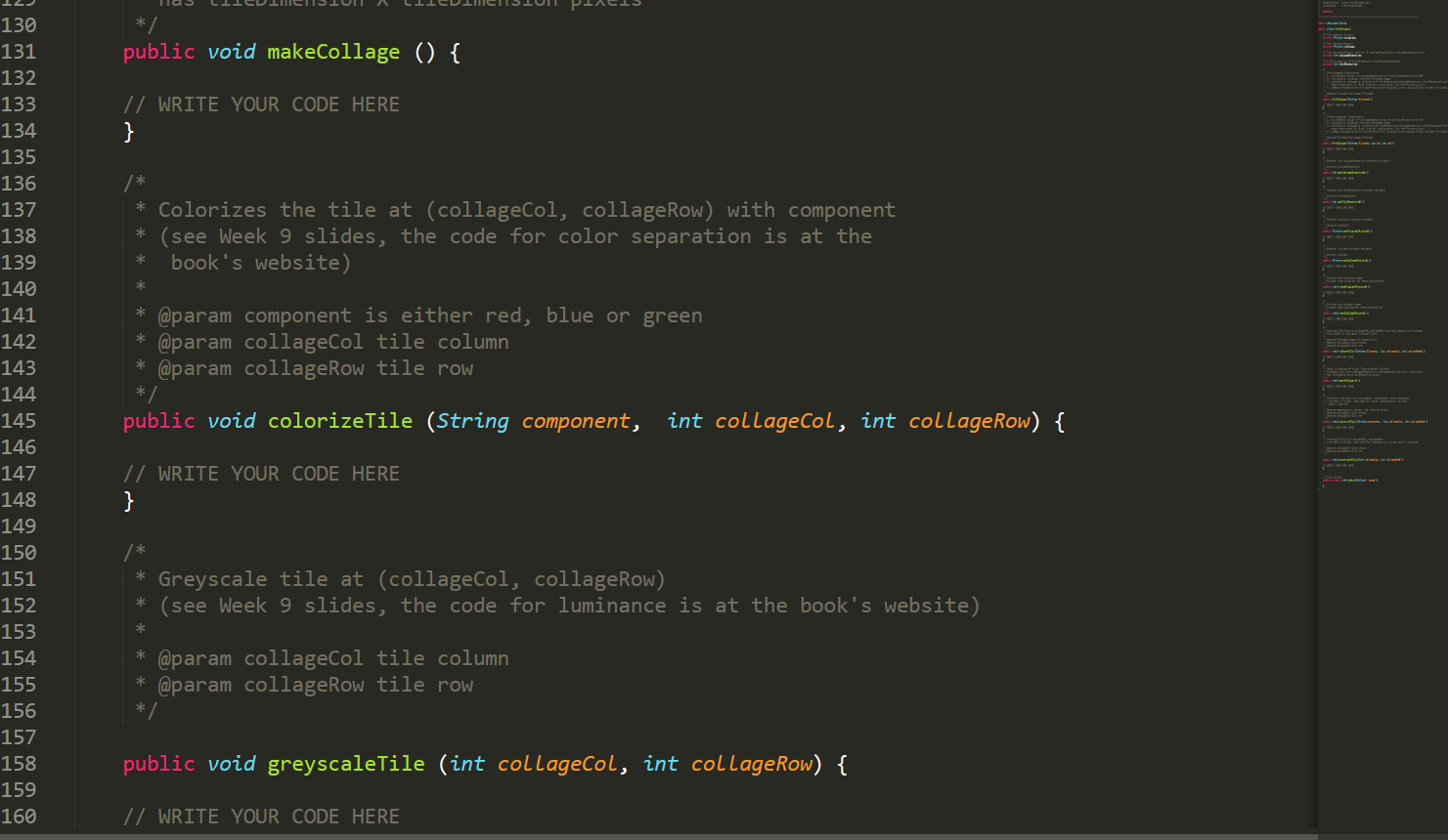 1. ArtCollage (100 points). The ArtCollage class | Chegg.com