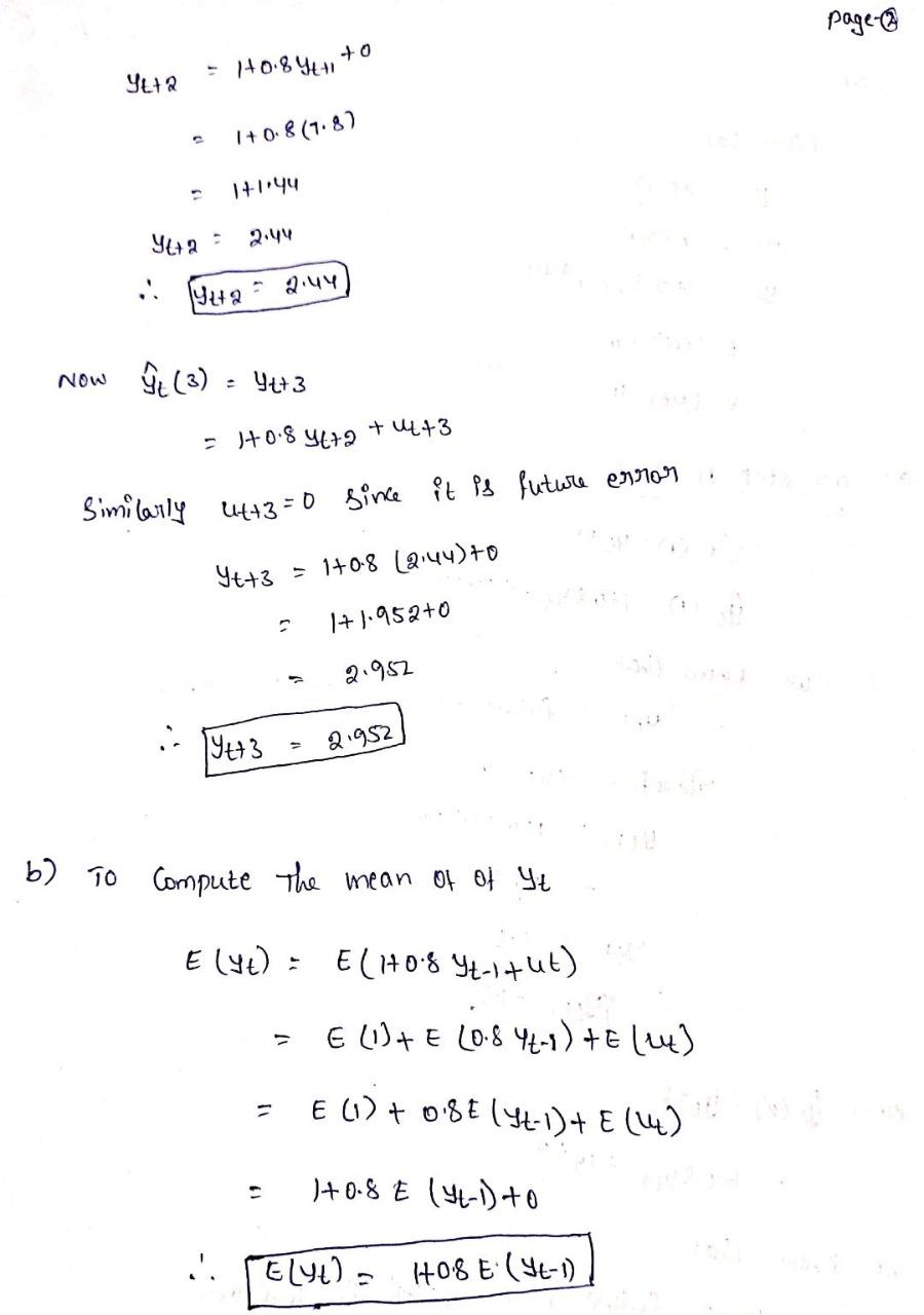 B What Are The Root Mean Squared Forecast Errors Of