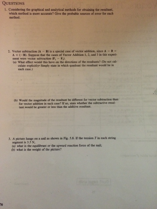 Solved QUESTIONS 1. Considering the graphical and analytical | Chegg.com