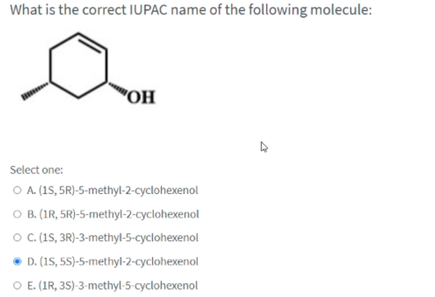 Solved What is the correct IUPAC name of the following | Chegg.com