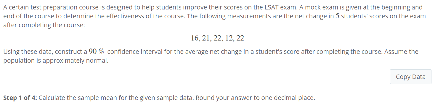 Solved Step 2 of 4: Calculate the sample standard | Chegg.com