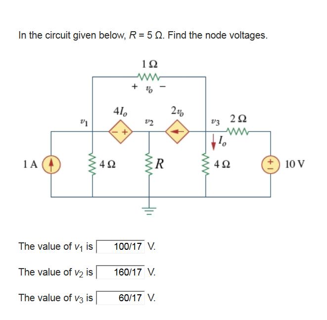 Solved In The Circuit Given Below R 5 Ω Find The Node