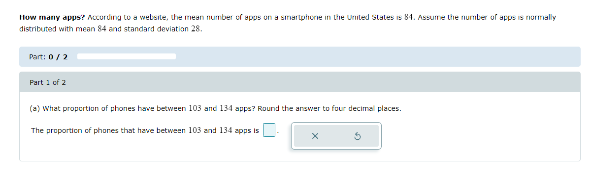 Solved How many apps? According to a website, the mean | Chegg.com