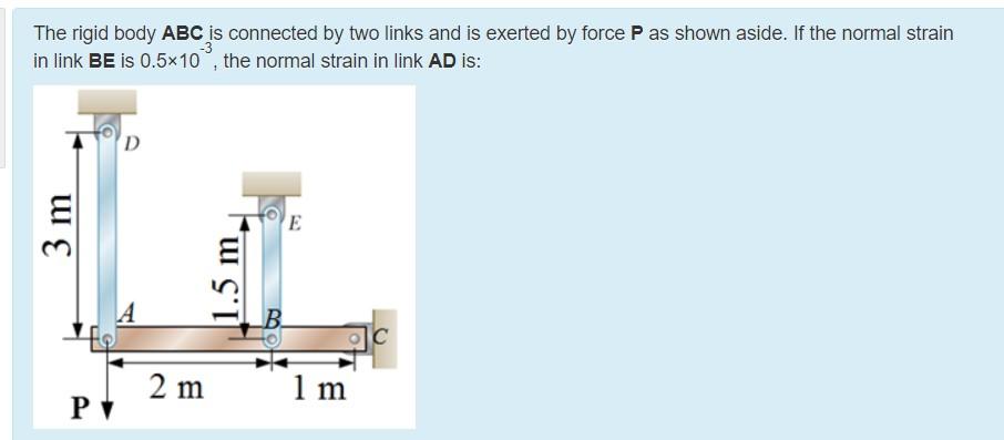 Solved The rigid body ABC is connected by two links and is | Chegg.com