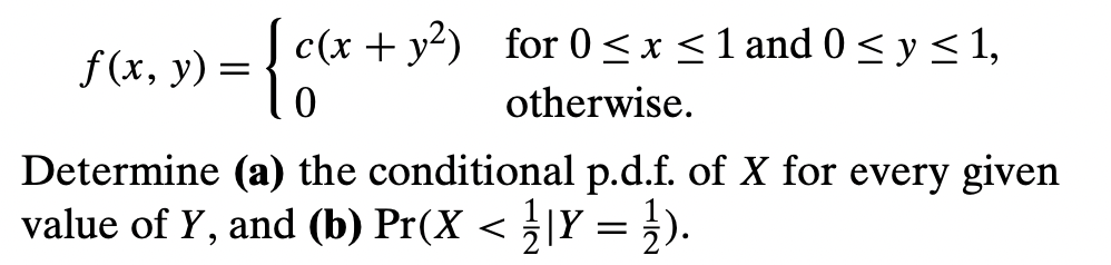 Solved 4. Suppose that the joint p.d.f. of two random | Chegg.com