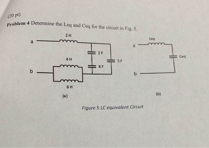 Solved (20 pt) lem 4 Determine the Leq and Ceq for the | Chegg.com