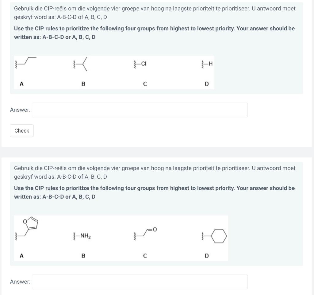 Solved Use the CIP rules to prioritize the following four | Chegg.com