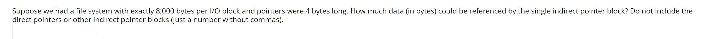 Solved direct pointers or other indirect pointer blocks | Chegg.com