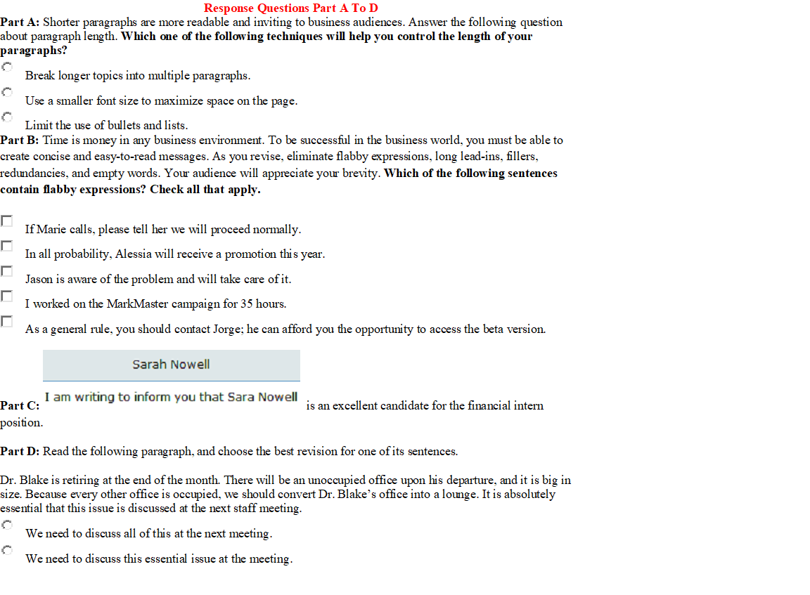 Solved Response Questions Part A To D Part A: Shoiter | Chegg.com