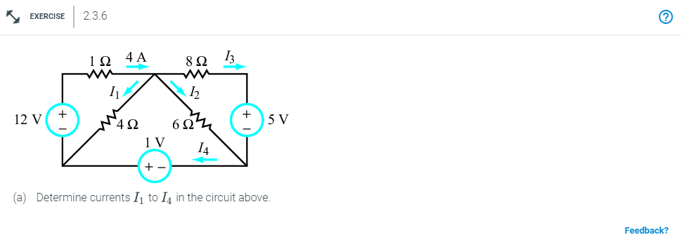 Solved (a) Determine currents I1 to I4 in the circuit above. | Chegg.com