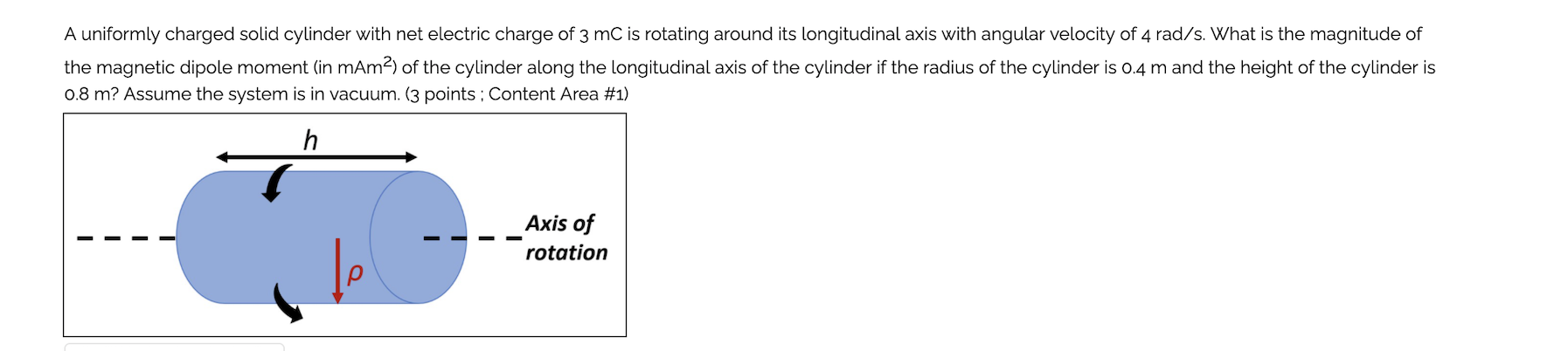Solved A uniformly charged solid cylinder with net electric | Chegg.com