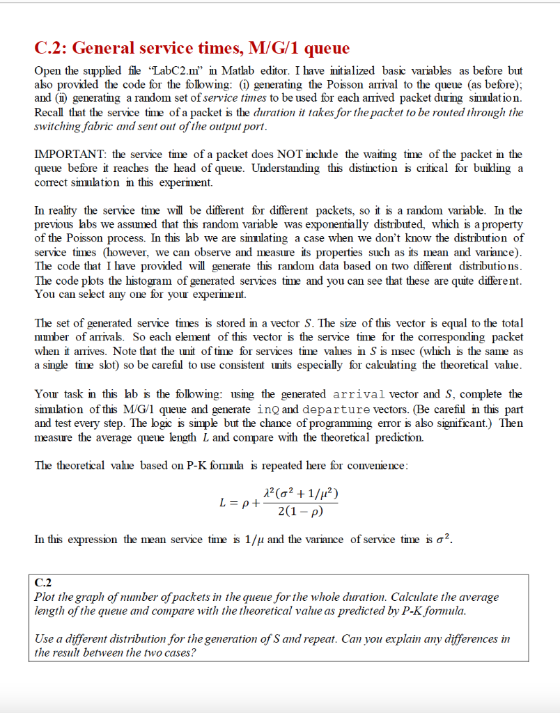 Solved %% Experiment C2: General departure models %Written | Chegg.com