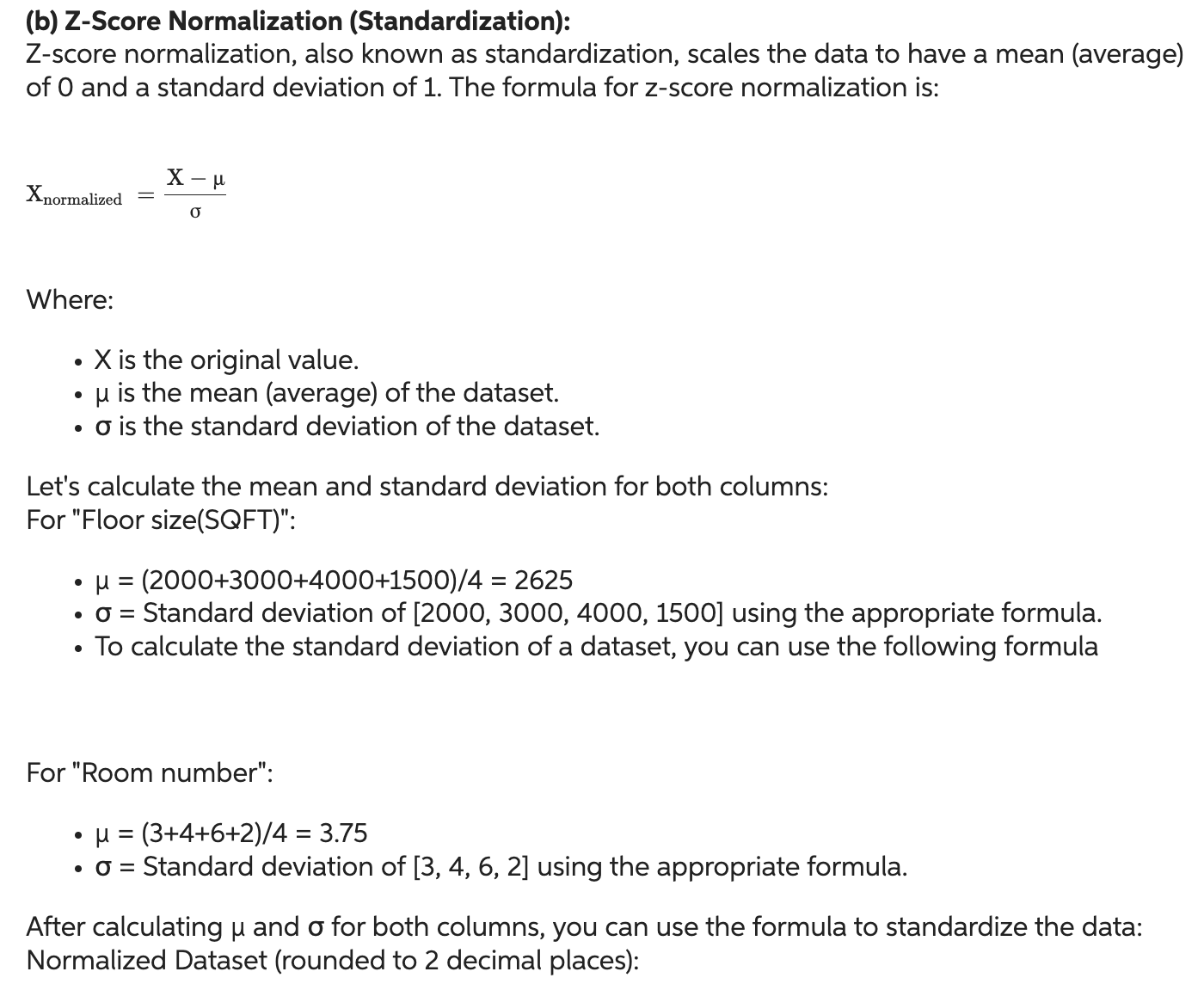 Solved Help me find the standard deviation for the floor | Chegg.com