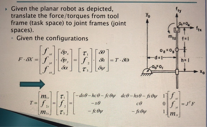 Robotics. Show all steps and formulas. I will thumbs | Chegg.com