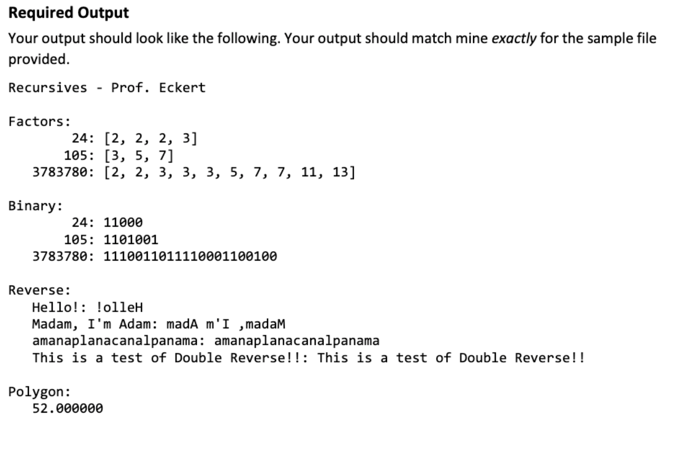 Solved Problem Description Factor an integer (E13.3): Write | Chegg.com