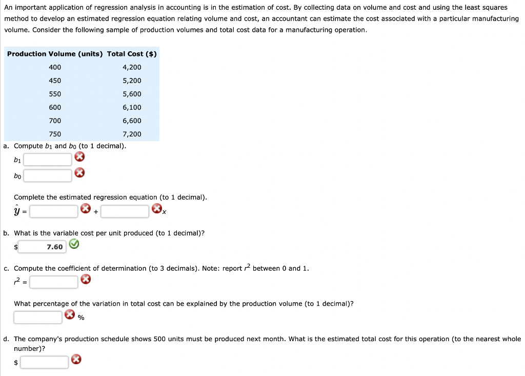 Solved An important application of regression analysis in | Chegg.com