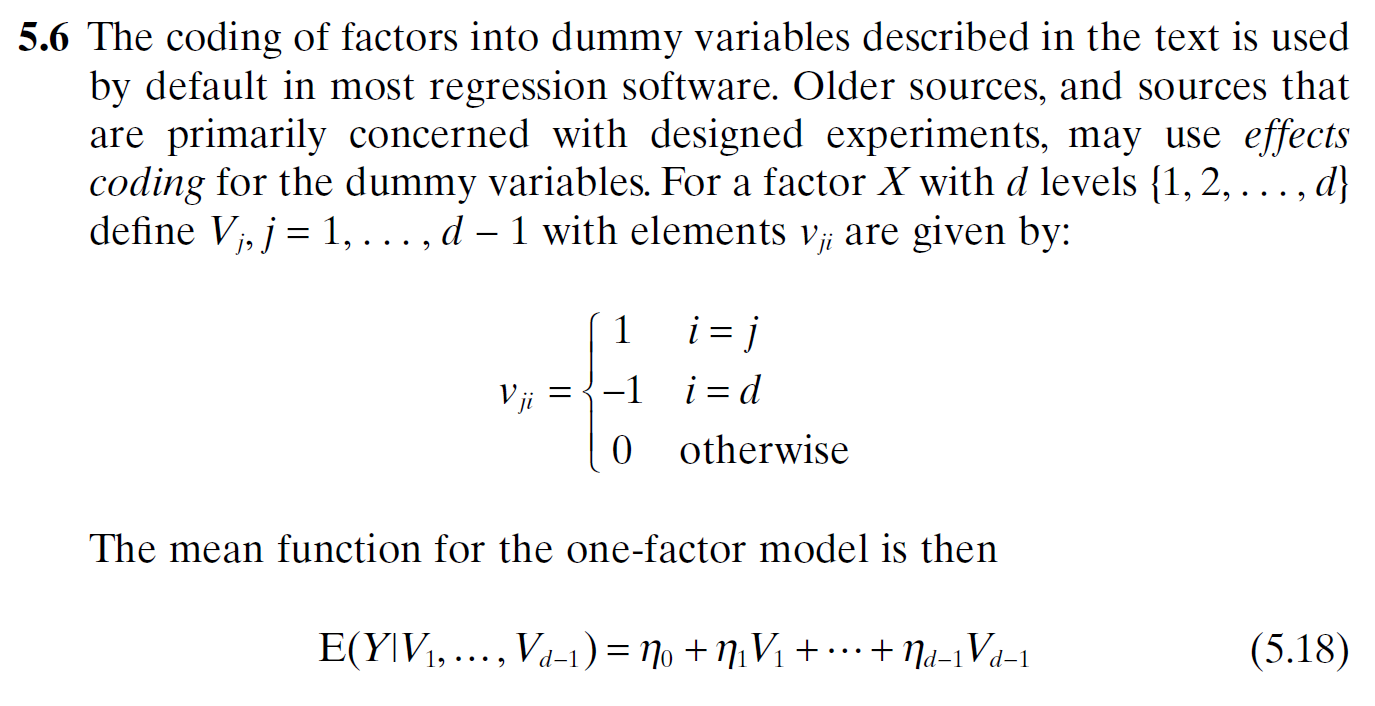 Solved 56 The Coding Of Factors Into Dummy Variables 