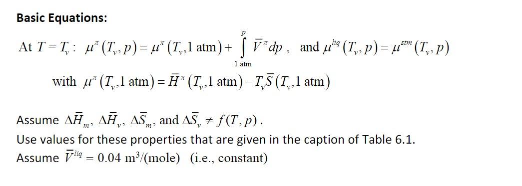 Solved Basic Equations: SIM At T=T, : u" (Tv, p) = u“ (Tv,1 | Chegg.com