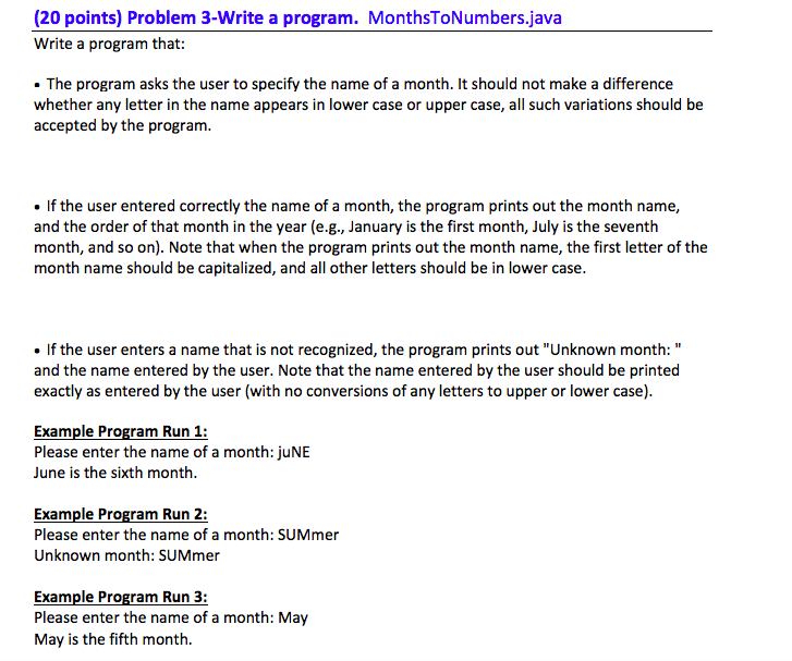 Solved 20 Points Problem 3 Write A Program