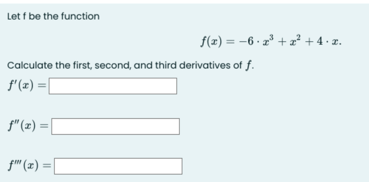 Solved For the function f(x)=-5*x2+5*x+3, ﻿find the equation | Chegg.com