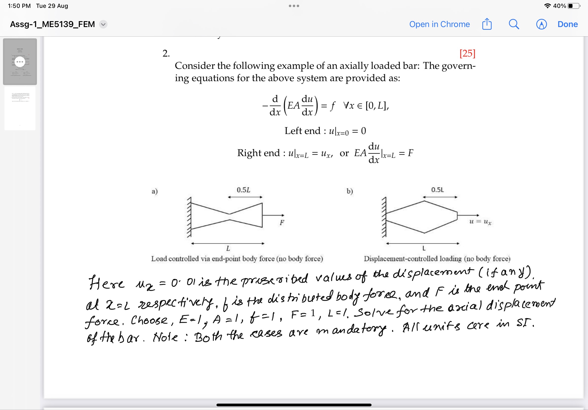 solve the following prob by finite difference scheme | Chegg.com