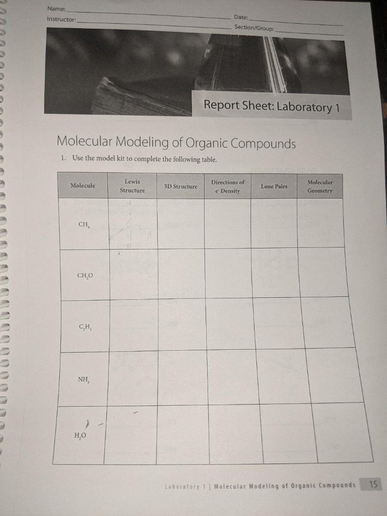 Solved Name: Instructor Date: Section/Group: Report Sheet: | Chegg.com Solved Name: Instructor Date: Section/Group: Report Sheet: | Chegg.com