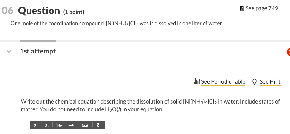 Solved 06 Question (1 point) aSee page 749 One mole of the | Chegg.com Solved 06 Question (1 point) aSee page 749 One mole of the | Chegg.com