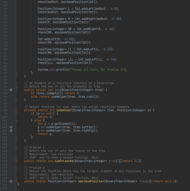 Problems 1. Open up Lab13Sum.java. Your task is to | Chegg.com