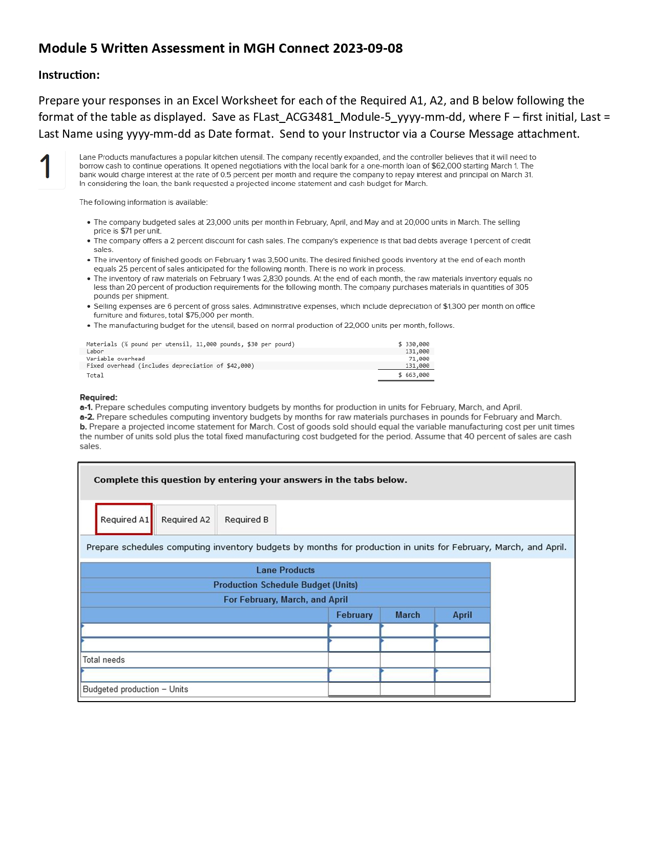 Solved Module 5 Written Assessment in MGH Connect 2023-09-08 | Chegg.com