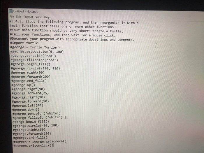 Solved Untitled - Notepad File Edit Format View Help #3.4.3. | Chegg.com