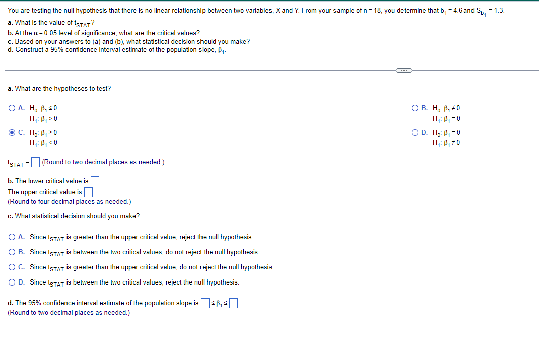 Solved You are testing the null hypothesis that there is no | Chegg.com