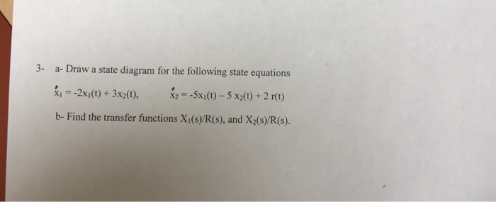 Solved 3 a- Draw a state diagram for the following state | Chegg.com