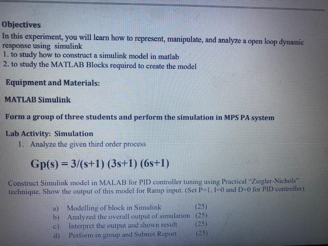 Solved Objectives In this experiment, you will learn how to | Chegg.com