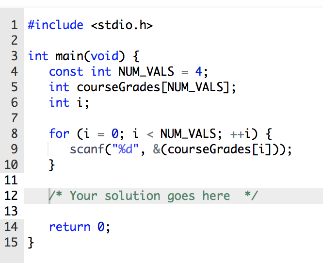 Solved Write A For Loop To Print All Elements In Chegg