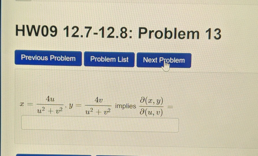 Solved HW09 12.7-12.8: Problem 13 Previous Problem Problem | Chegg.com