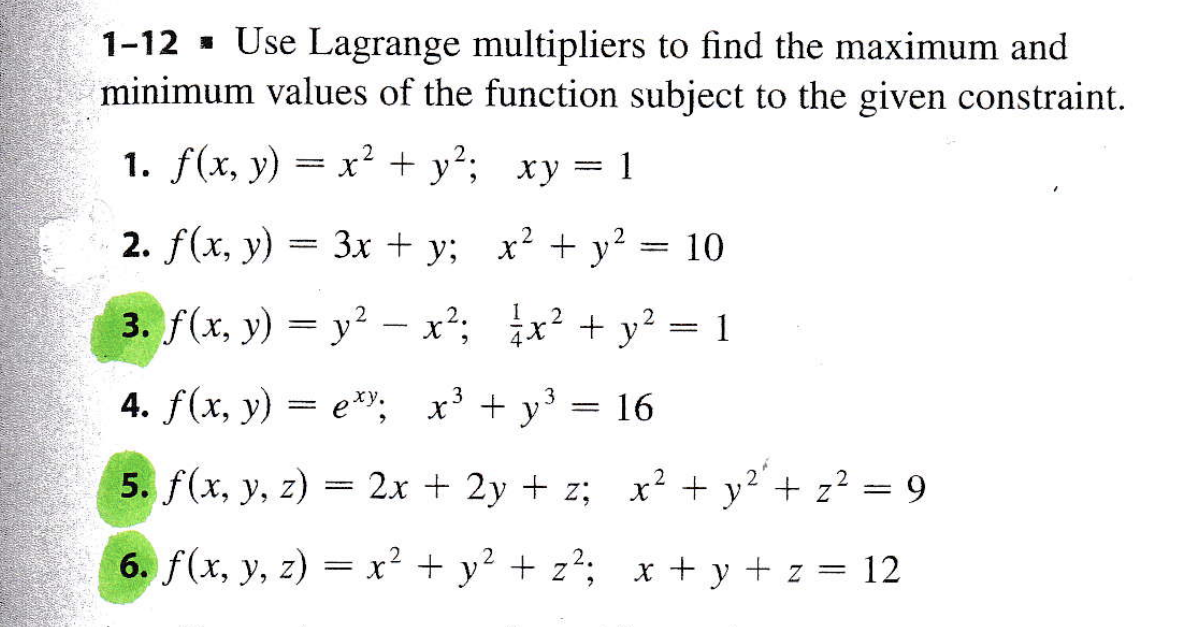 1-12 . Use Lagrange multipliers to find the maximum | Chegg.com