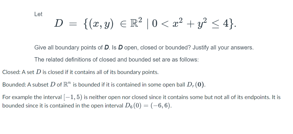 Solved Let D={(x,y)∈R2∣0 | Chegg.com