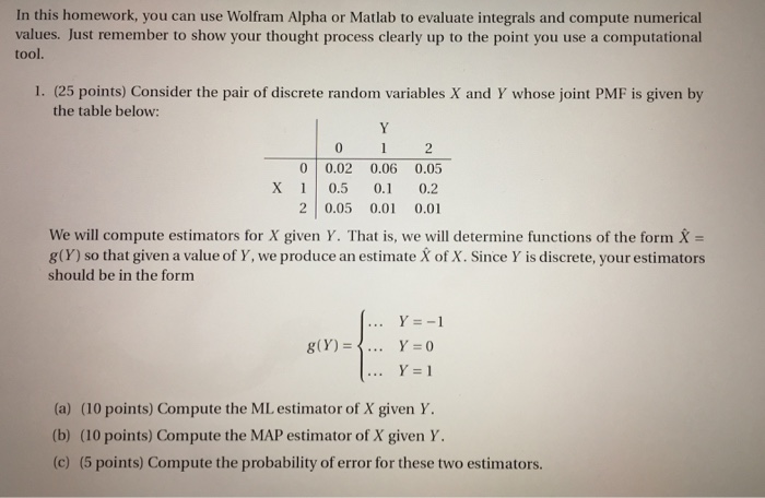 In this homework, you can use Wolfram Alpha or Matlab | Chegg.com