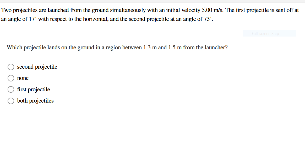Solved Two projectiles are launched from the ground | Chegg.com