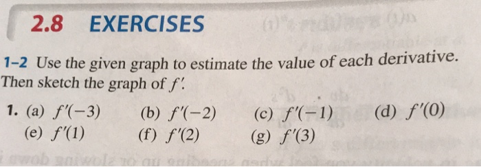 2.8 EXERCISES 1-2 Use the given graph to estimate the | Chegg.com