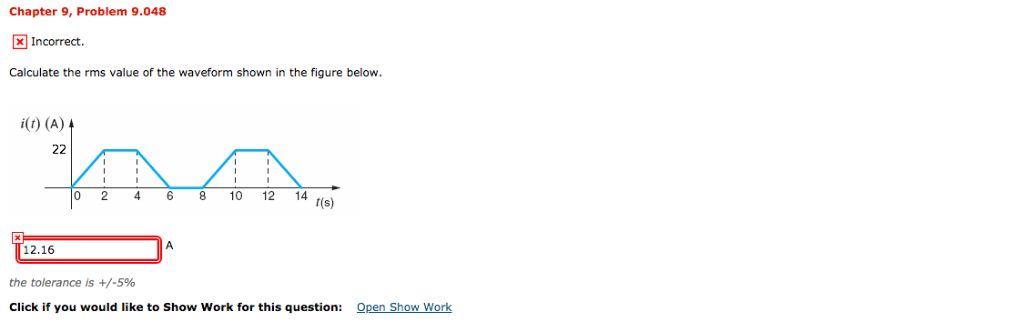 Solved Chapter 9, Problem 9.048 xIncorrect. Calculate the | Chegg.com