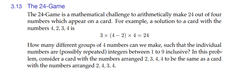 Solved The 24-Game The 24-Game is a mathematical challenge | Chegg.com