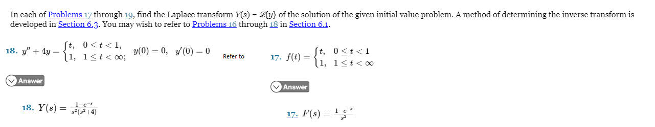 Solved In each of Problems 17 through 19, find the Laplace | Chegg.com