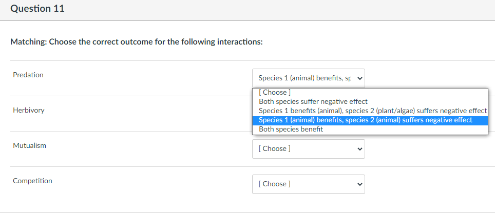 Solved Matching: Choose the correct outcome for the | Chegg.com
