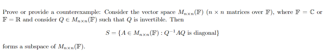Solved Prove or provide a counterexample: Consider the | Chegg.com