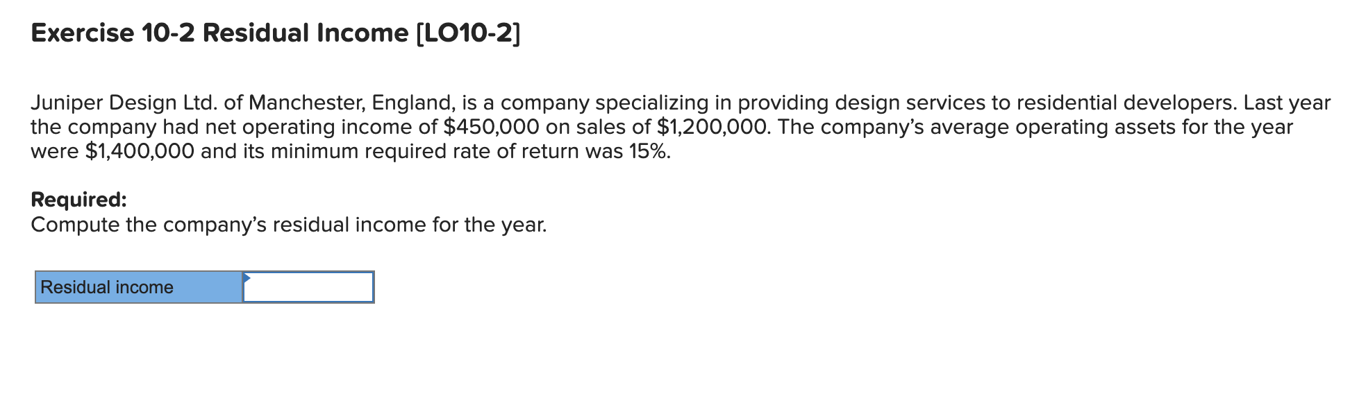 Solved Exercise 10-1 Compute the Return on Investment (ROI) | Chegg.com